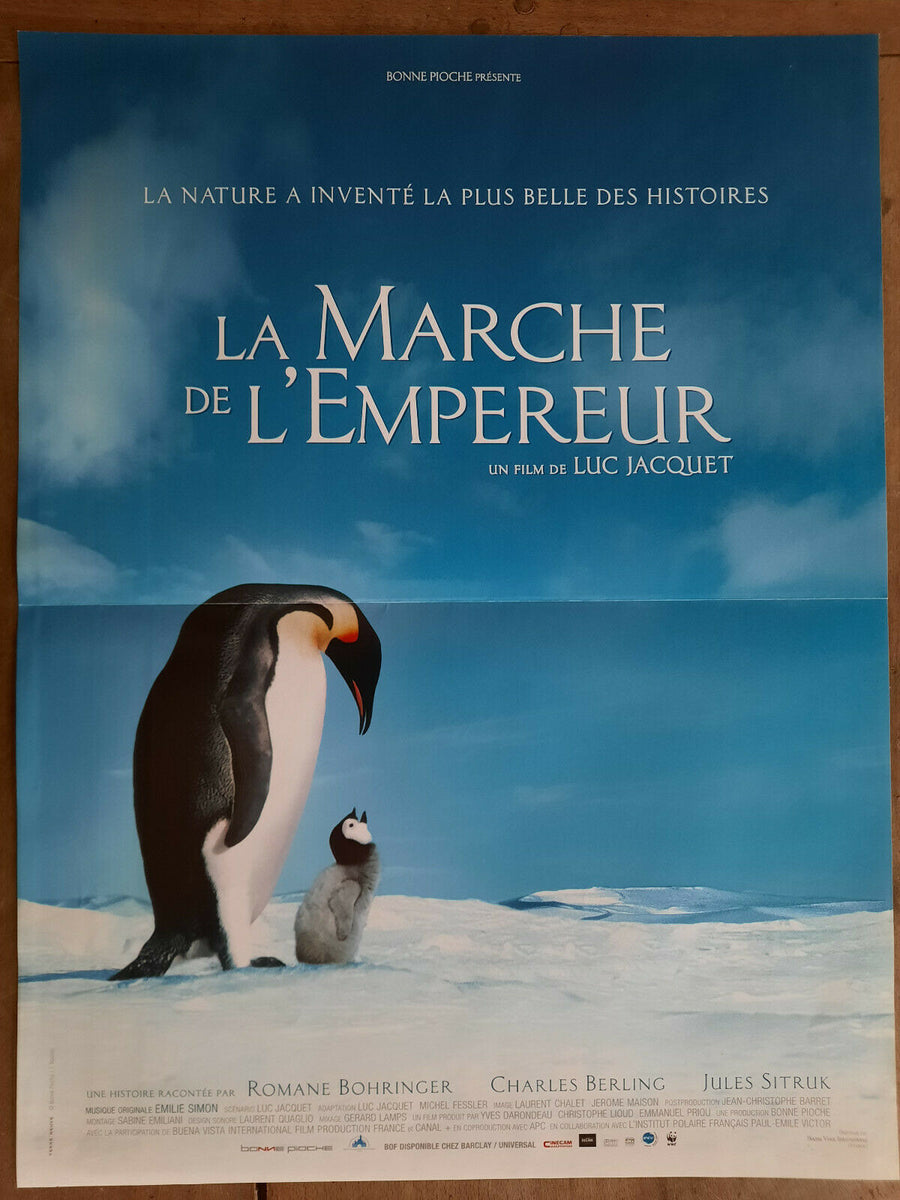 Poster THE MARCH OF THE EMPEROR Luc JACQUET North Pole Penguin Penguin ...