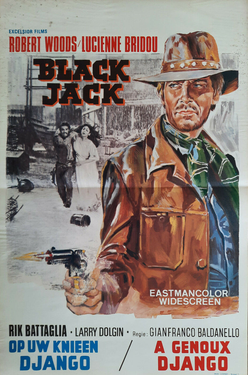Poster A KNEES DJANGO Op uw knieen django Black JACK Robert WOODS – CINEAD