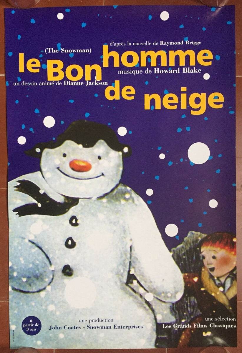Affiche LE BONHOMME DE NEIGE The Snowman DIANNE JACKSON 40x60cm – CINEAD