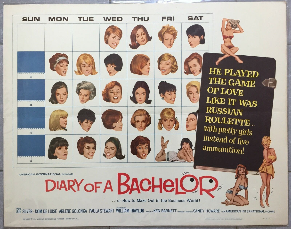 Poster DIARY OF BACHELOR Sandy Howard JOE SILVER Dagne Crane Aff. US 1 – CINEAD