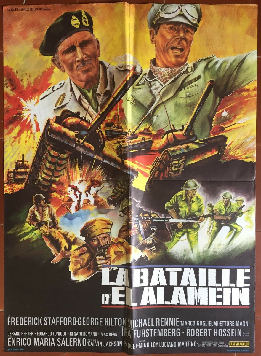 Poster THE BATTLE OF EL ALAMEIN Frederik Stafford GEORGE HILTON 60x80c ...
