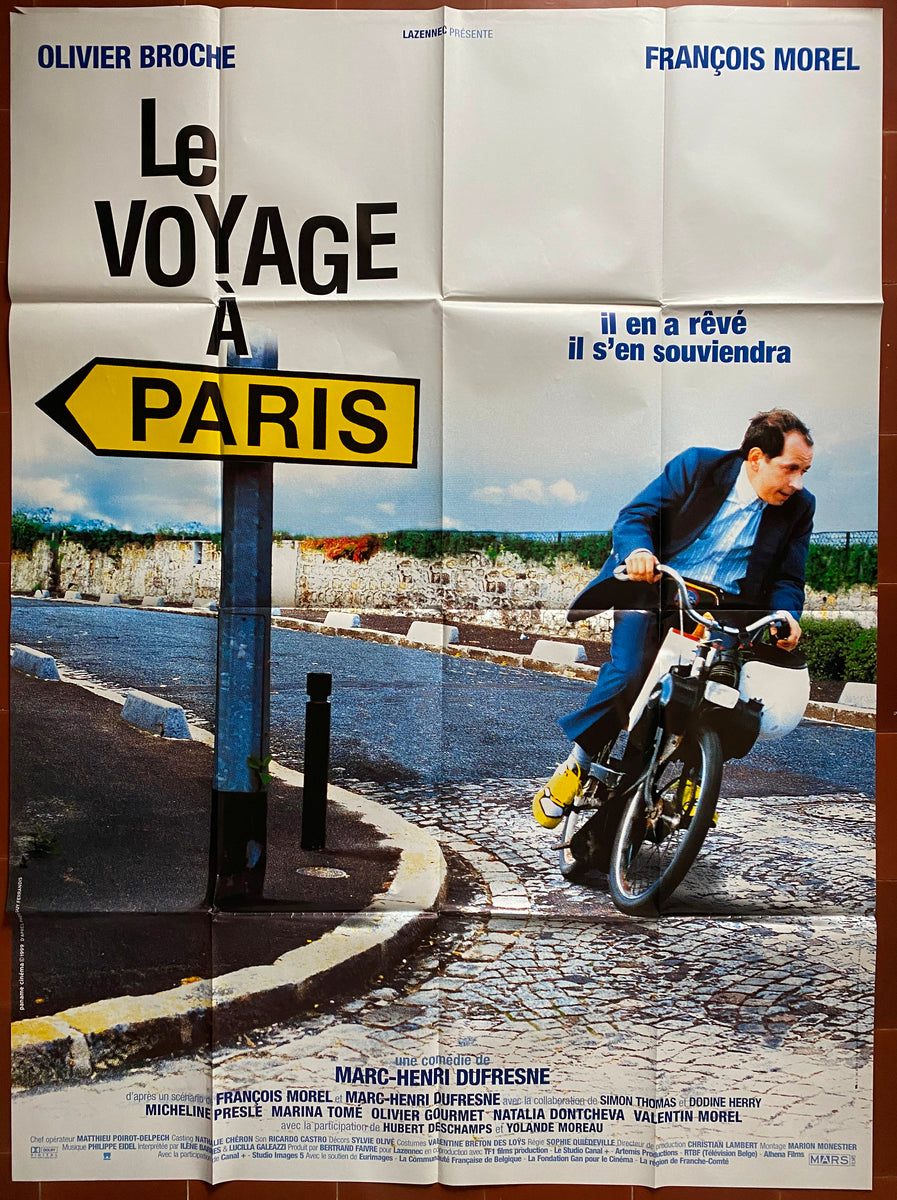Poster THE TRIP TO PARIS Olivier Broche FRANCOIS MOREL Scooter Solex 1 ...
