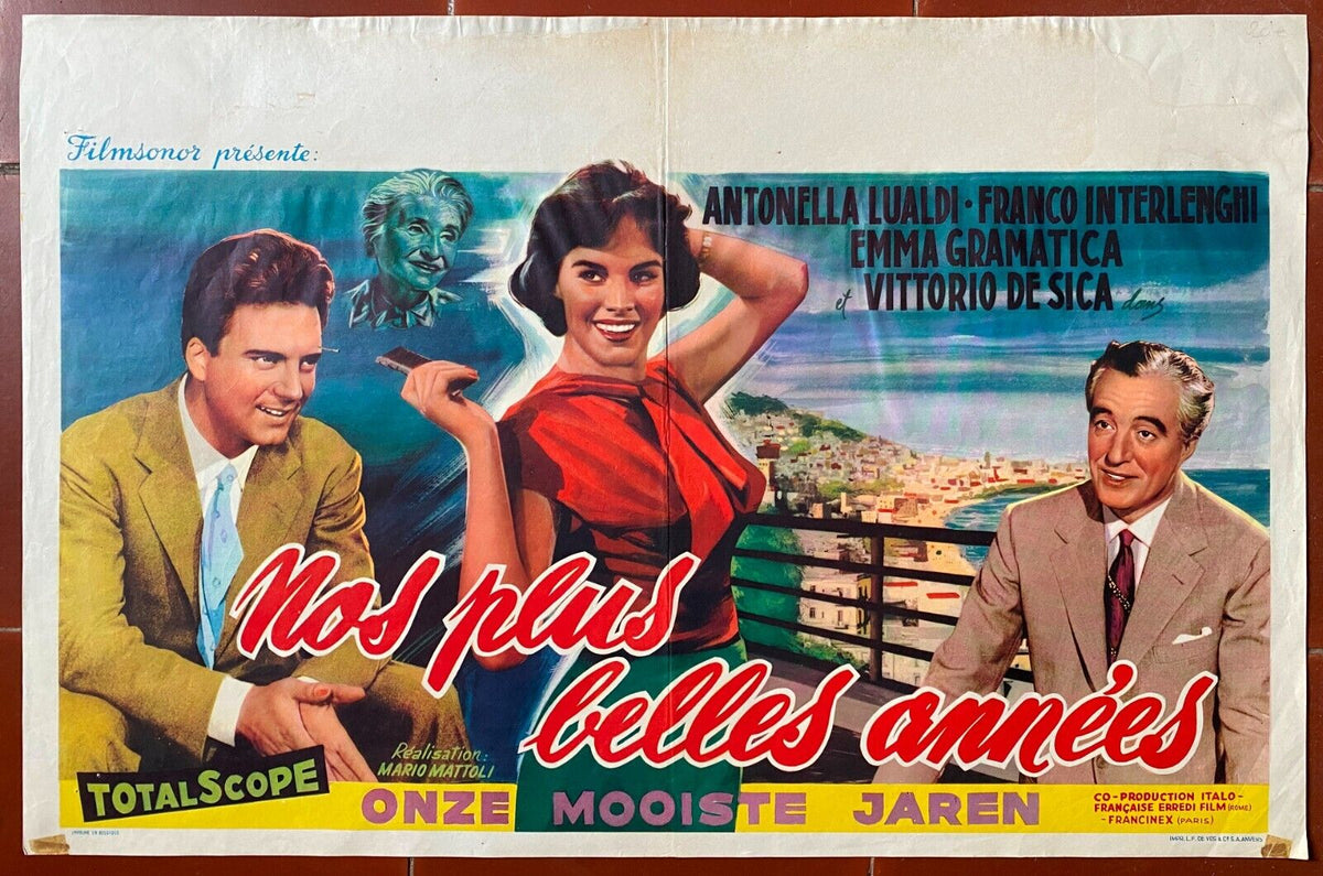 Belgian Poster OUR MOST BEAUTIFUL YEARS Vittorio de Sica ANTONELLA LUA ...