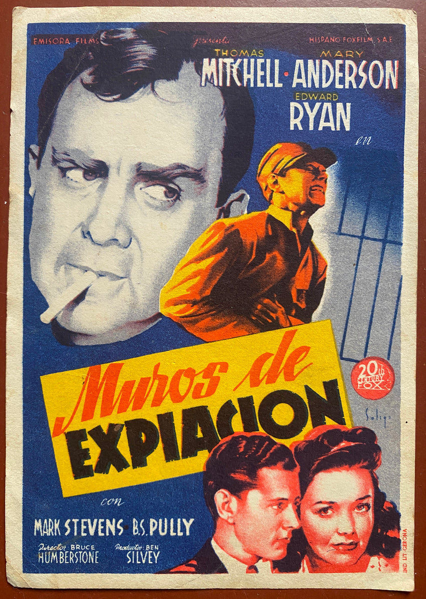 Programme Espagnol ECHEC AU CRIME Within these Walls THOMAS MITCHELL 1 ...