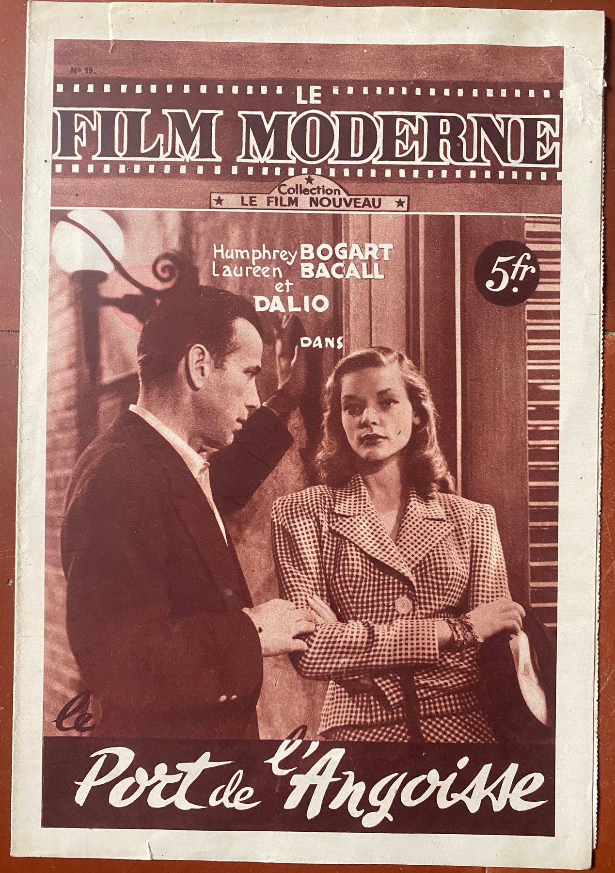 Magazine LE FILM MODERNE n°19 LE PORT DE L'ANGOISSE Humphrey Bogart LA ...