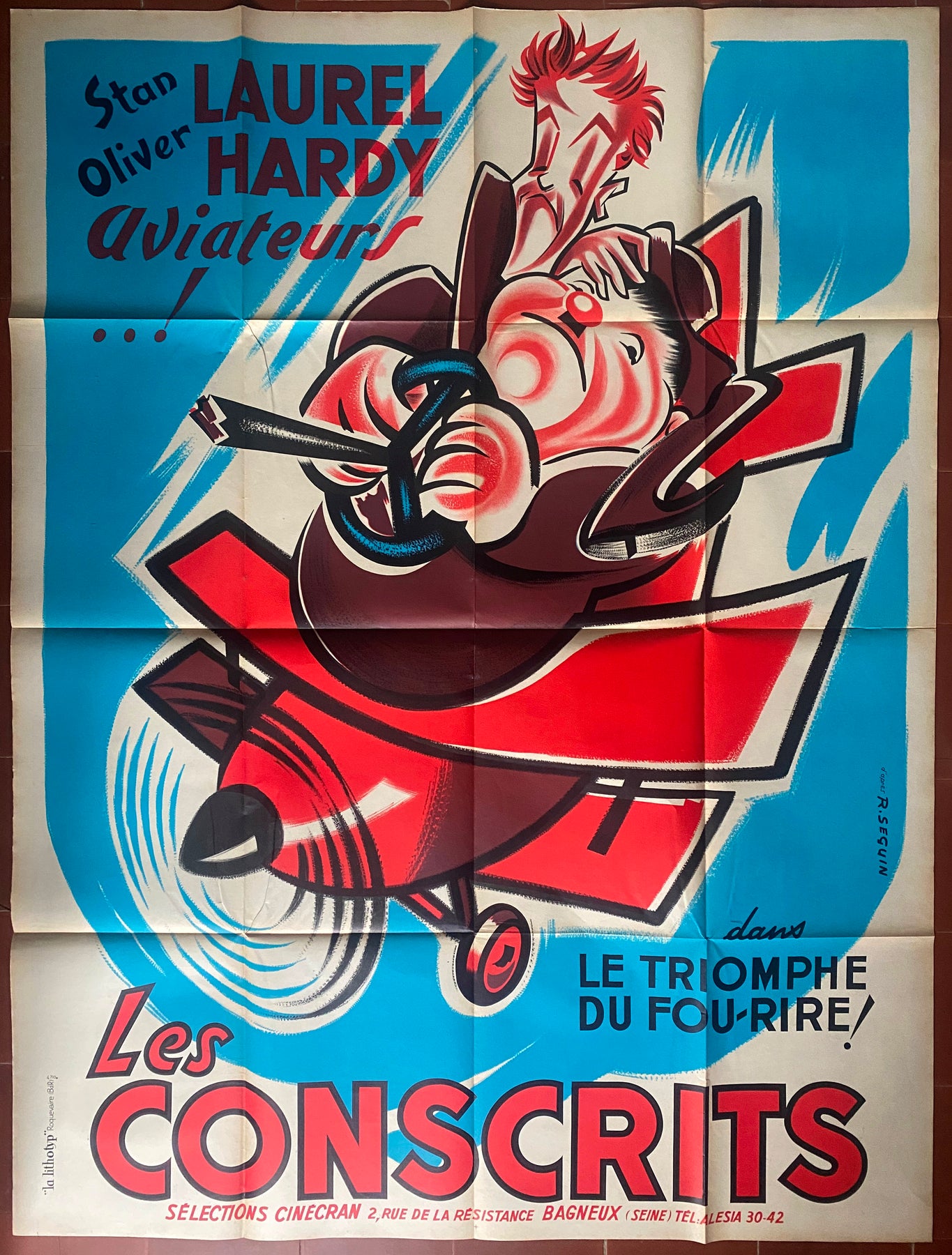 Affiche LES CONSCRITS The Flying Deuces LAUREL & HARDY Avion Aviation ...