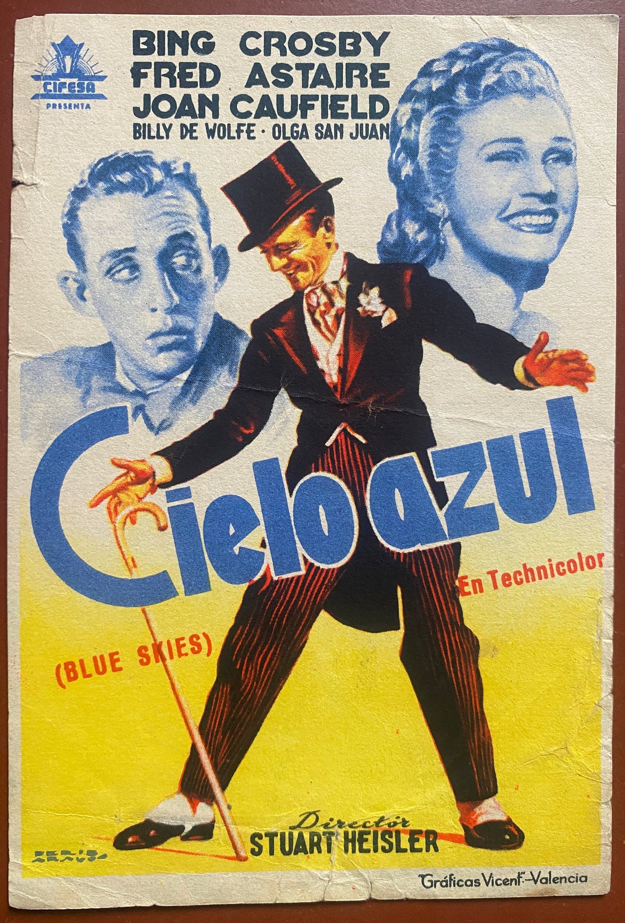 Programme Espagnol LA MELODIE DU BONHEUR Blue Skies FRED ASTAIRE Bing ...