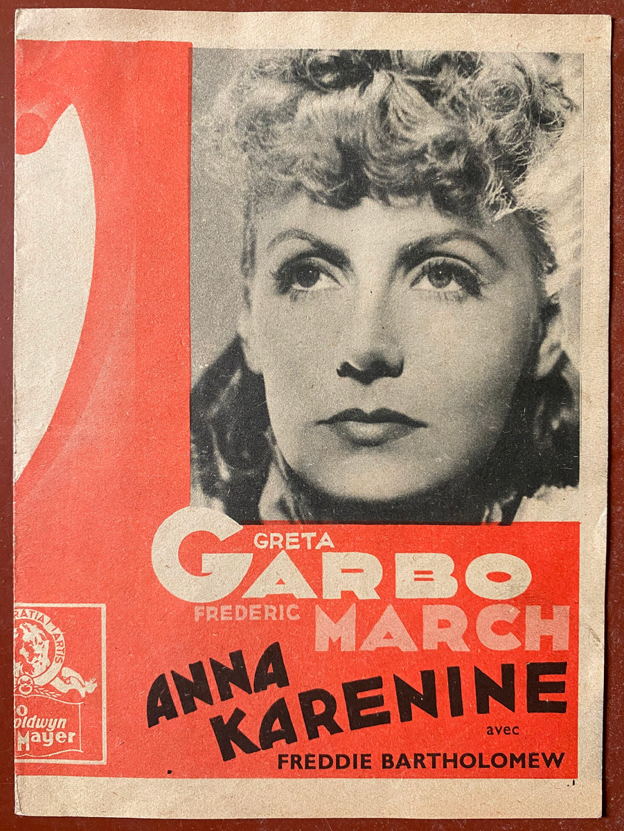 Programme ANNA KARENINE Anna Karenina GRETA GARBO Clarence Brown 1935 ...