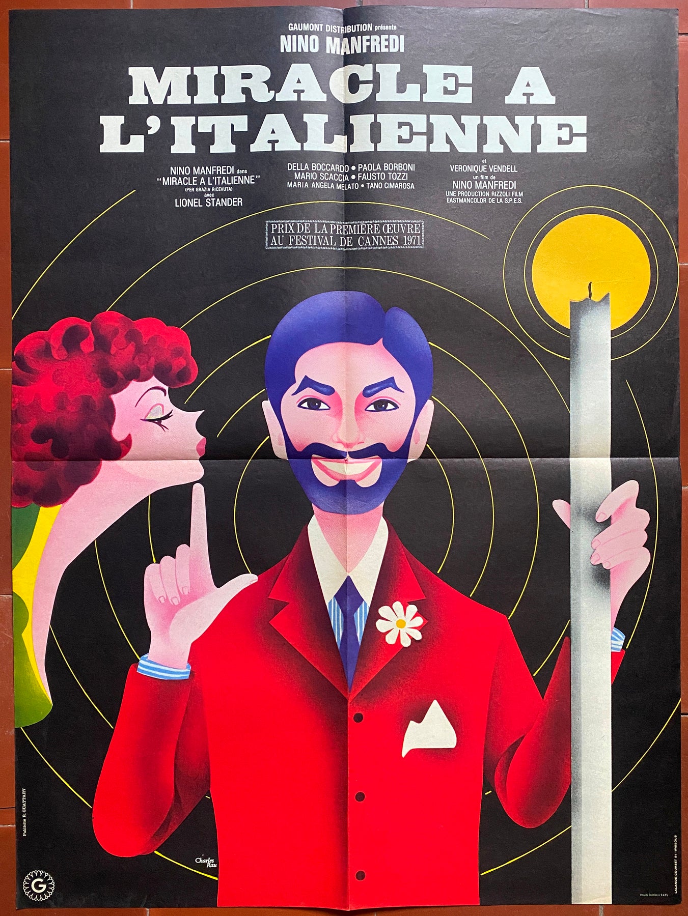 Affiche MIRACLE A L'ITALIENNE Nino Manfredi DELIA BOCCARDO Paolo Borbo ...