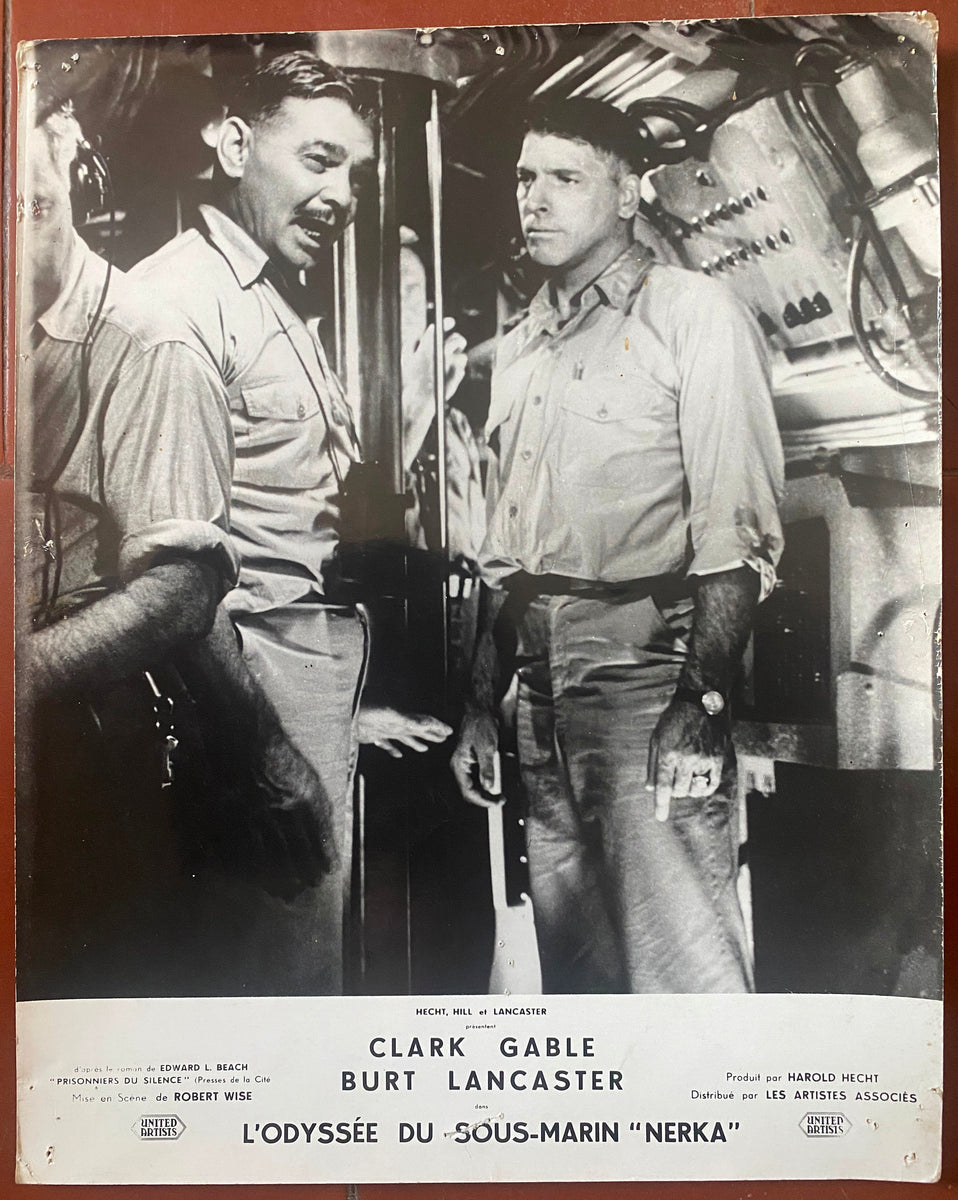 Photo originale L'ODYSSEE DU SOUS-MARIN NERKA Clark Gable BURT LANCAST ...