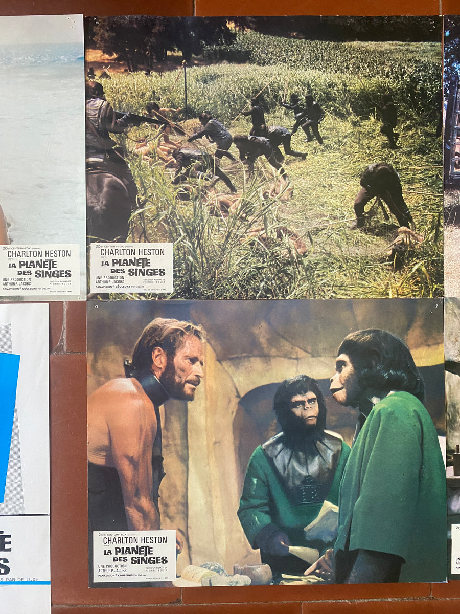 5 Photos originales LA PLANETE DES SINGES Planet of the Apes CHARLTON ...