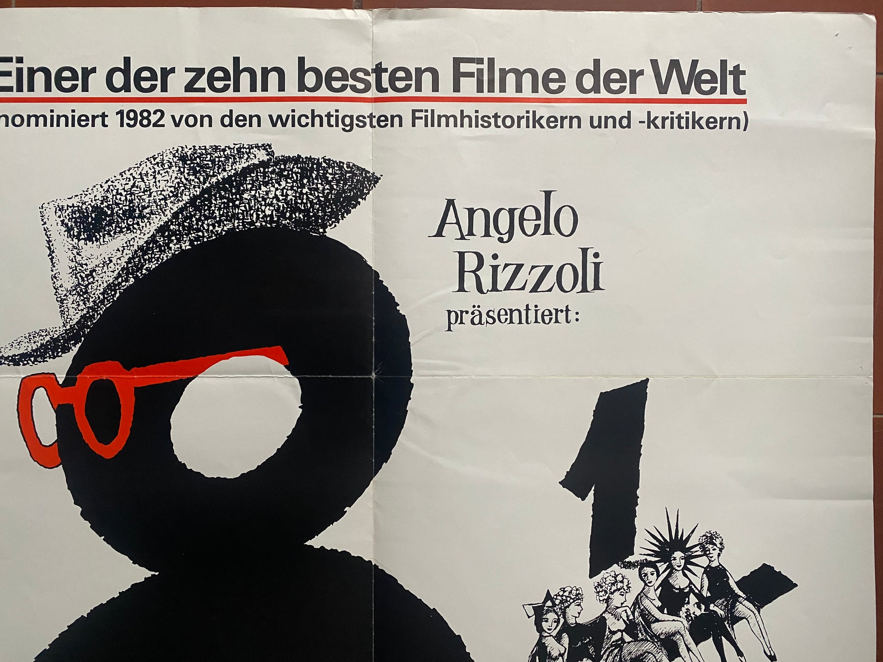 Affiche allemande 8 1/2 Huit et demi Otto e mezzo FEDERICO FELLINI 60x ...
