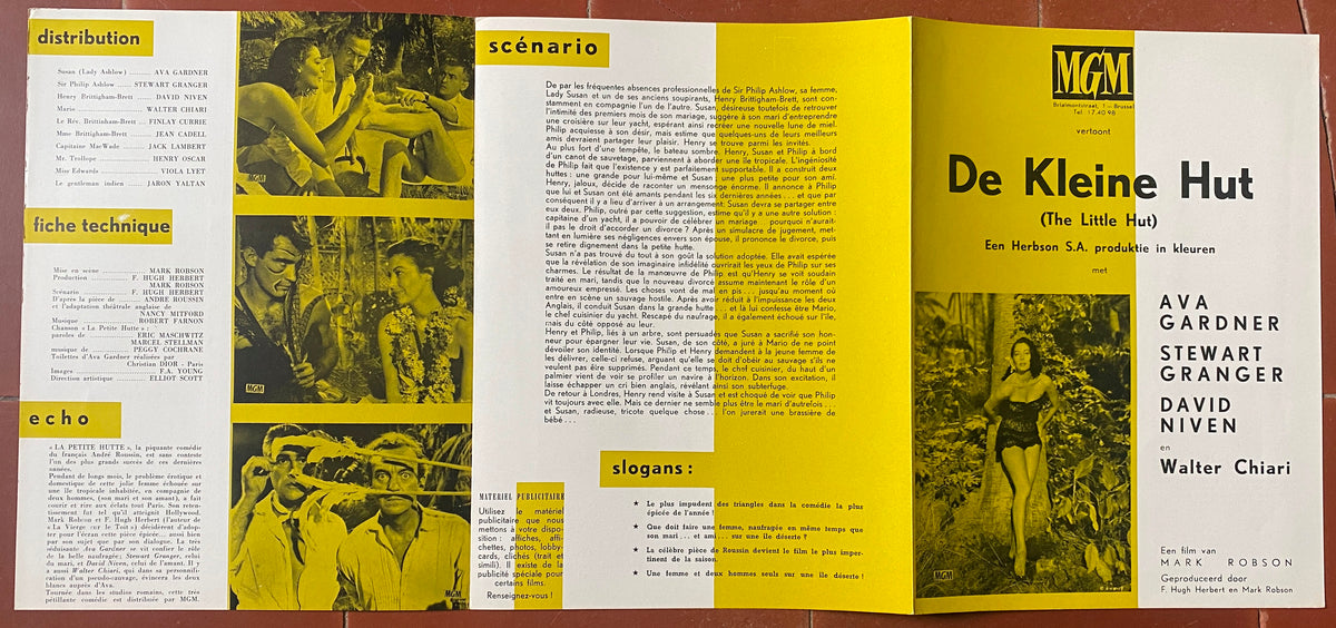 Dossier de presse LA PETITE HUTTE Little Hut AVA GARDNER Stewart Grang ...