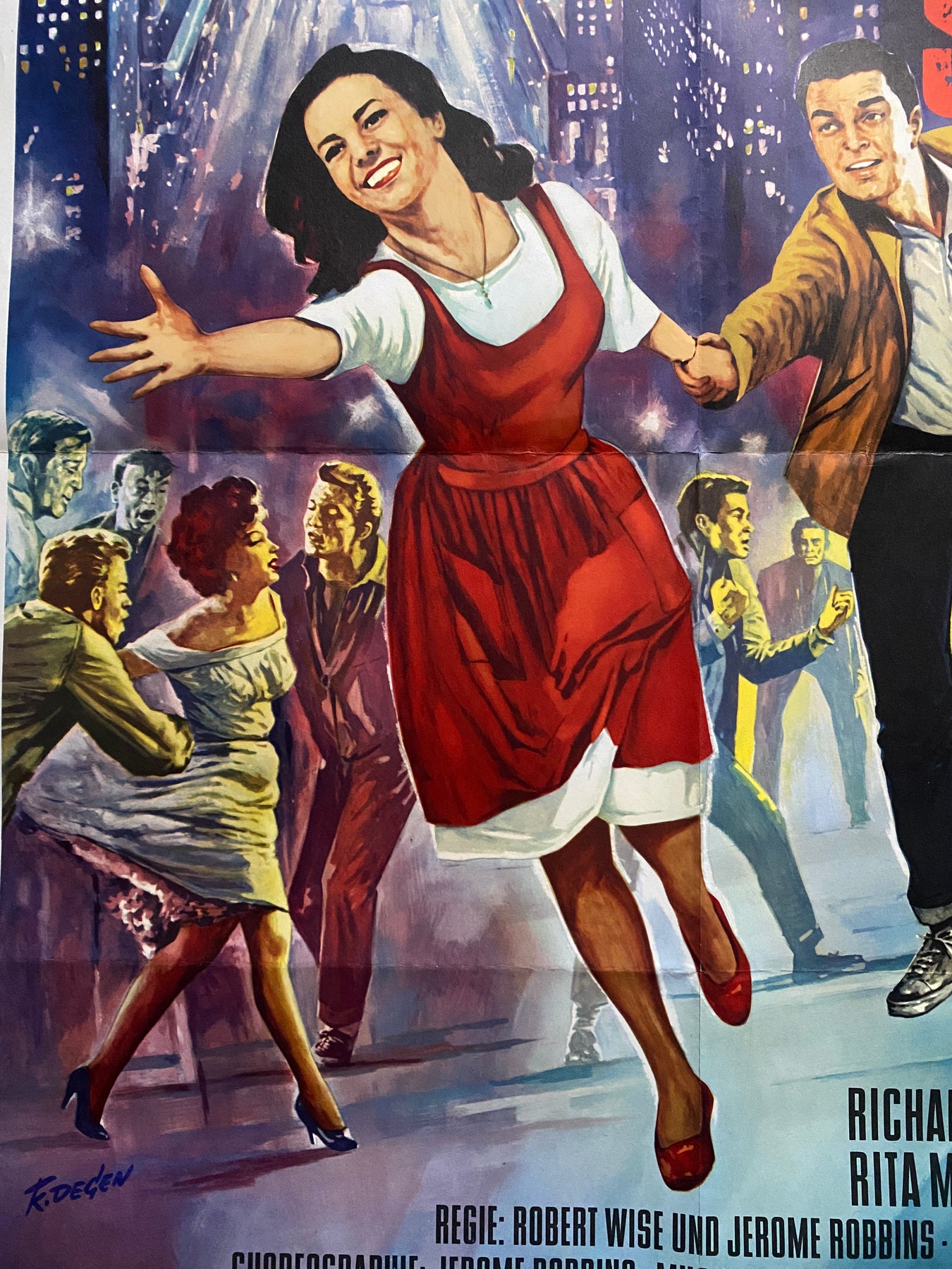 Affiche allemande WEST SIDE STORY Natalie Wood GEORGE CHAKIRIS 60x84cm ...