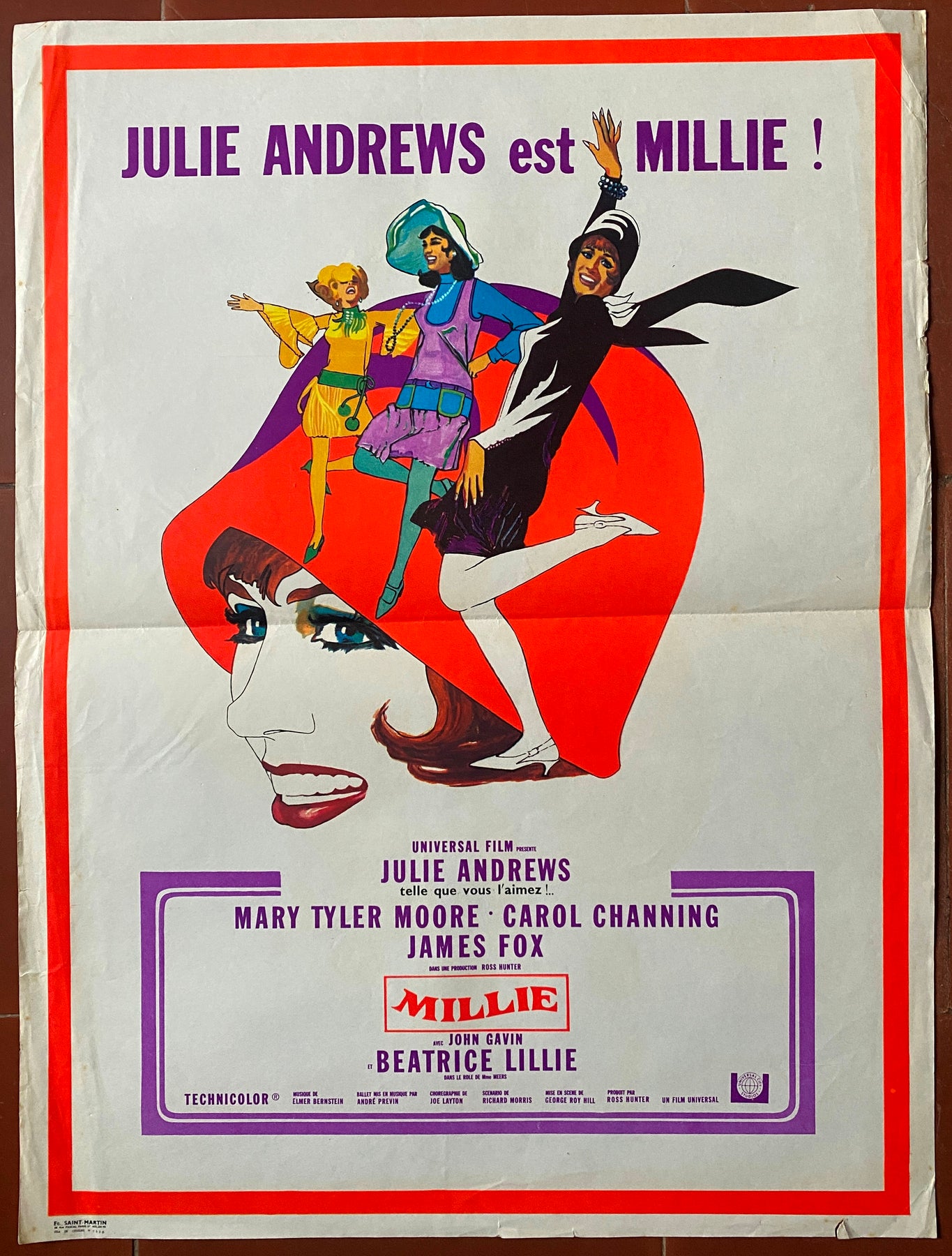 Affiche MILLIE Chapeau Charleston JULIE ANDREWS James Fox 40x60cm 1967 ...