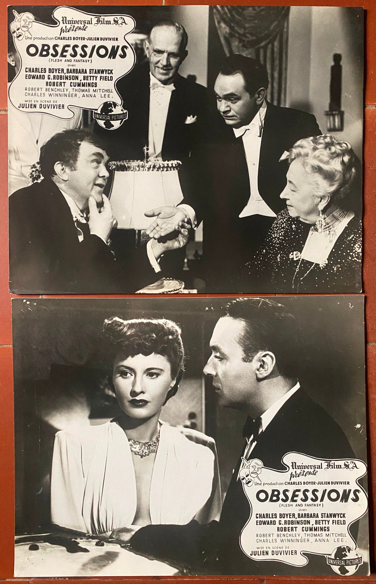 2 Photos originales OBSESSIONS Flesh and Fantasy CHARLES BOYER Barbara ...
