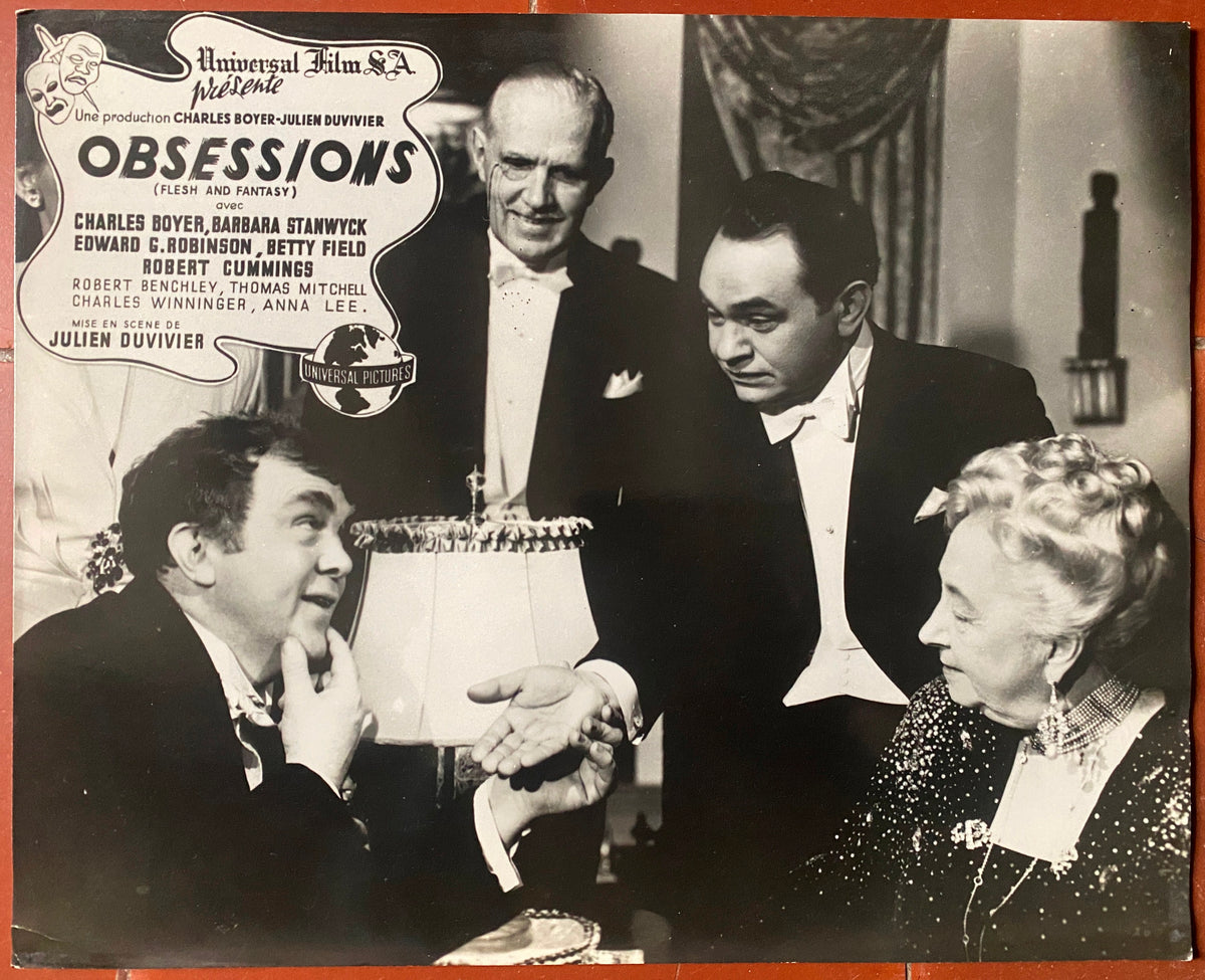 2 Photos originales OBSESSIONS Flesh and Fantasy CHARLES BOYER Barbara ...