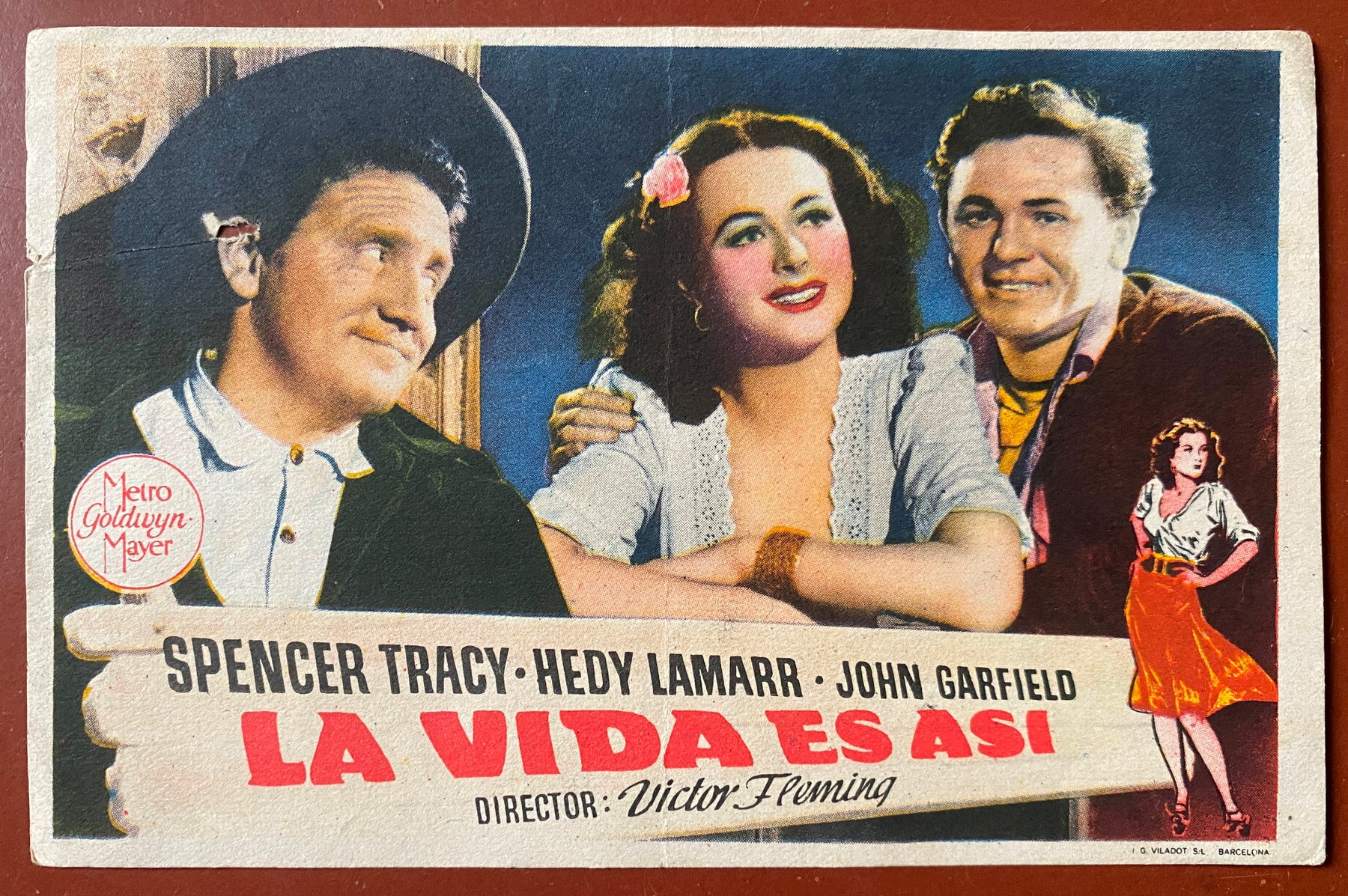 Programme Espagnol TORTILLA FLAT Hedy Lamarr SPENCER TRACY John Garfie ...