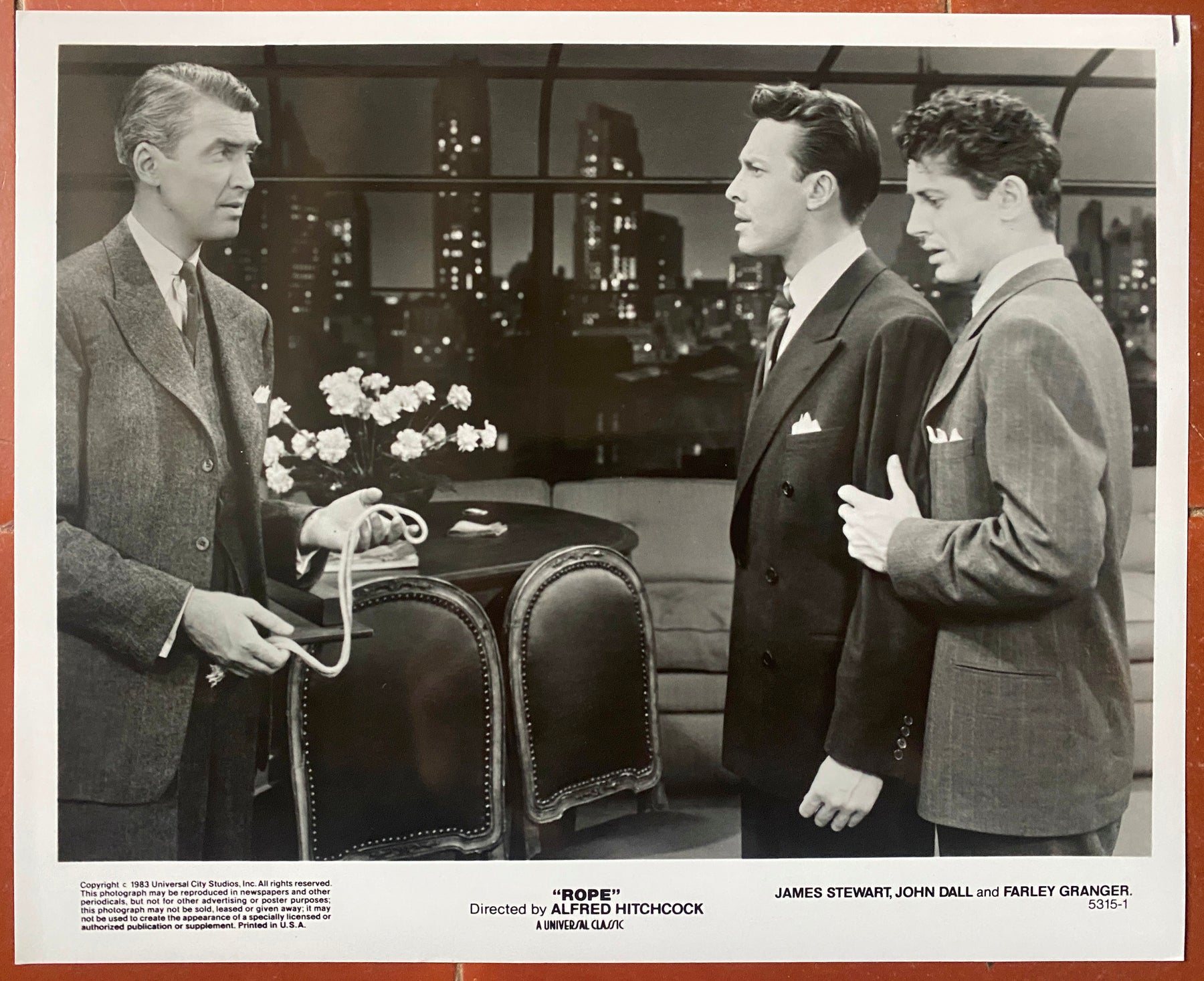 Photo LA CORDE Rope ALFRED HITCHCOCK Farley Granger JAMES STEWART John ...