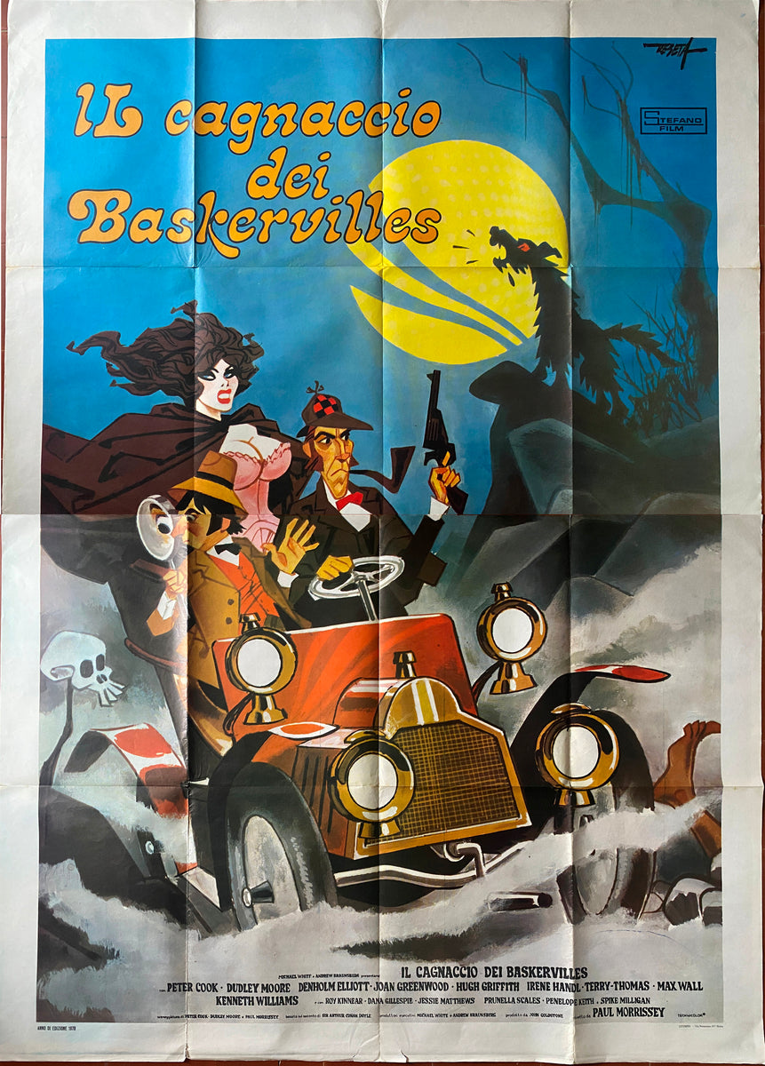 Affiche italienne LE CHIEN DES BASKERVILLES Paul Morrissey PETER COOK ...