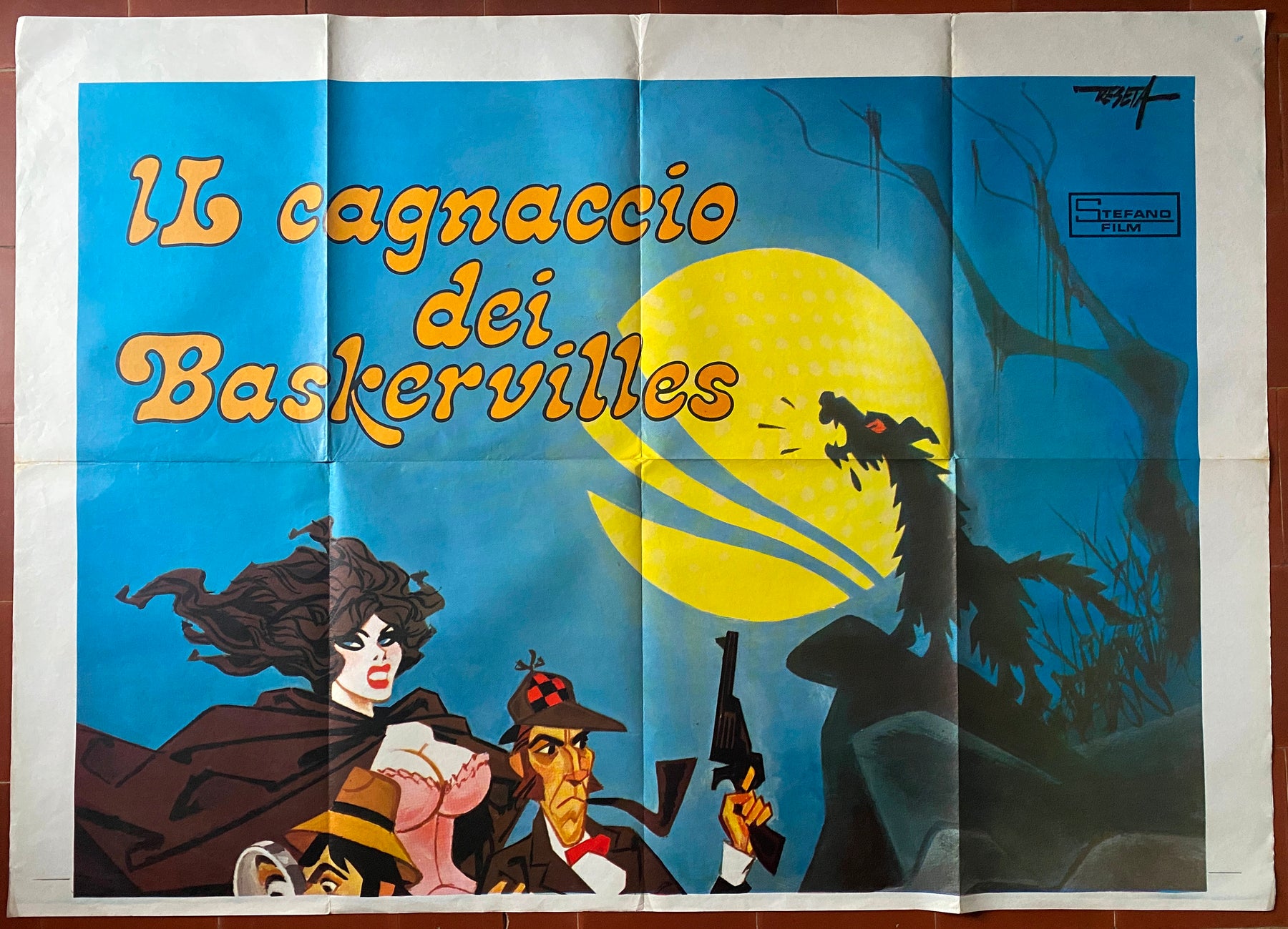 Affiche italienne LE CHIEN DES BASKERVILLES Paul Morrissey PETER COOK ...