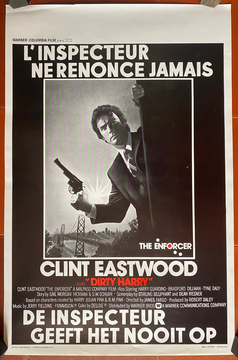 Belgian poster THE INSPECTOR NEVER GIVES UP The Enforcer CLINT EASTWOO ...