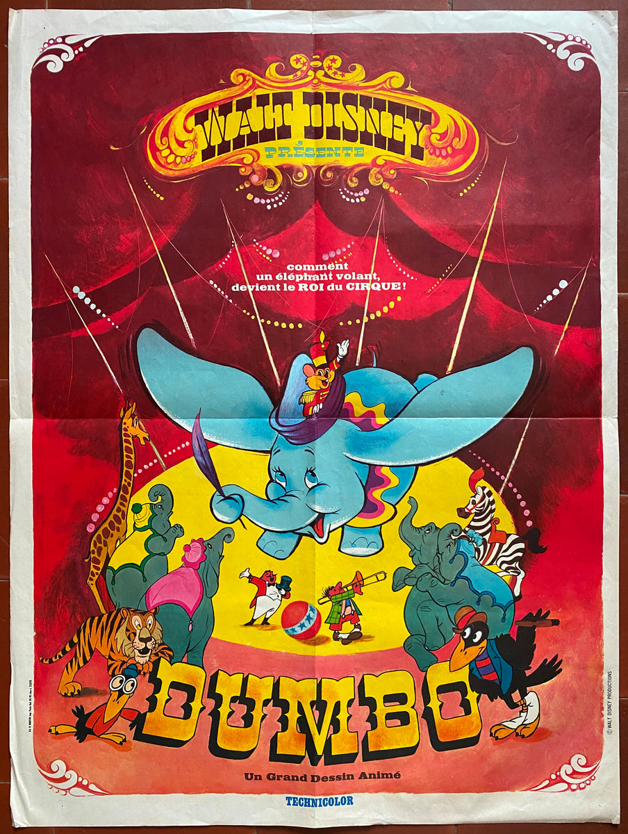 Poster DUMBO Walt Disney CIRCUS Circus 60x80cm 70's – CINEAD