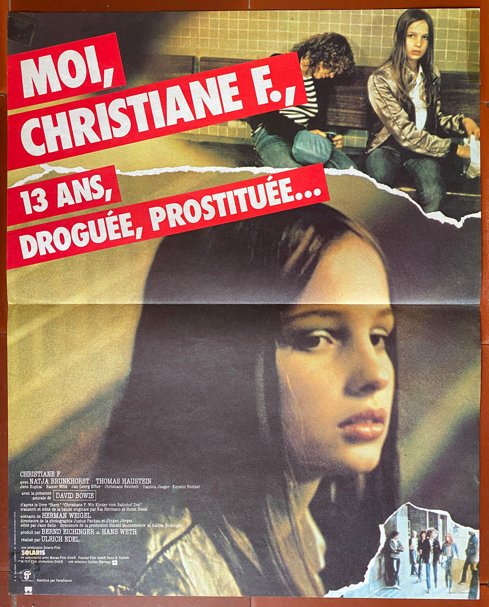 Affiche MOI CHRISTIANE F. 13 ANS... Ulrich EDEL Natja BRUNKHORST 40x60 ...