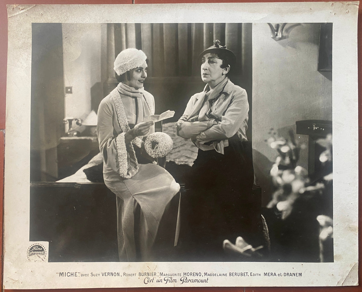 Photo originale MICHE Suzy Vernon MARGUERITE MORENO 24x30cm 1932 – CINEAD