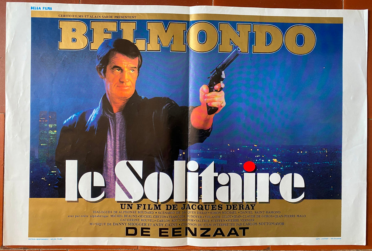 Affiche belge LE SOLITAIRE Jacques Deray JEAN-PAUL BELMONDO 37x54cm ...