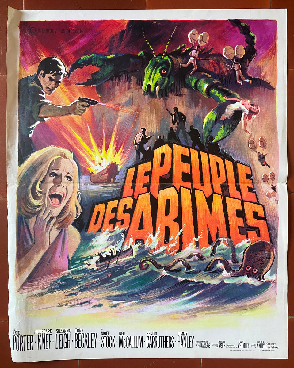 Poster THE PEOPLE OF THE ABIMES Lost Continent ERIC PORTER Hammer 45x5 ...