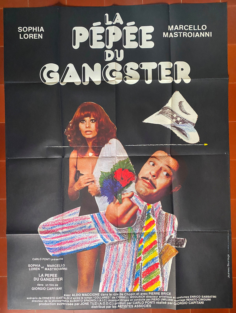 Poster LA PEPE DU GANGSTER Marcello Mastroianni SOPHIA LOREN 120x160cm ...