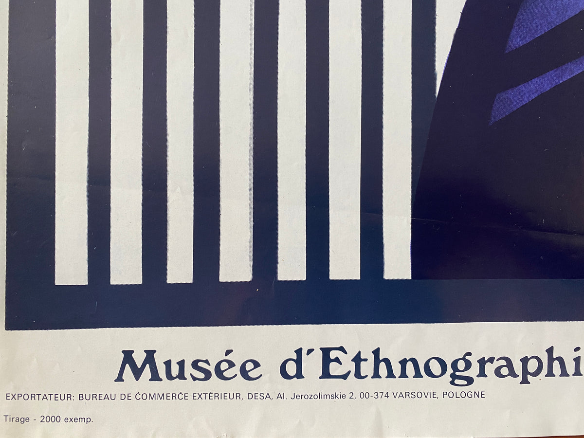 Affiche Polonaise Exposition POLOGNE THEATRE ET SOCIETE Musée d'Ethnog ...