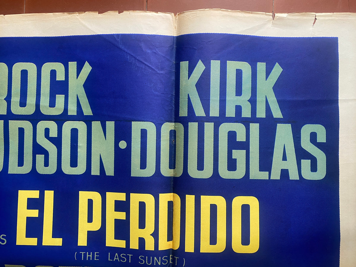 Poster EL PERDIDO Last Sunset ROCK HUDSON Kirk Douglas Western 120x160 ...