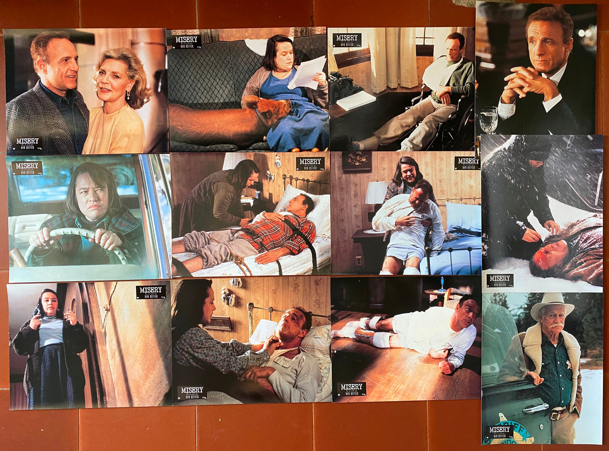 12 Original Photos MISERY Rob Reiner JAMES CAAN Complete Set 1990 – CINEAD