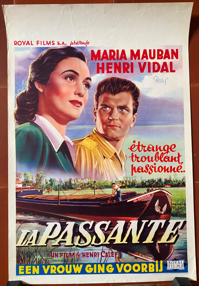Affiche belge LA PASSANTE Maria Mauban HENRI VIDAL Henri Calef 37x55cm ...