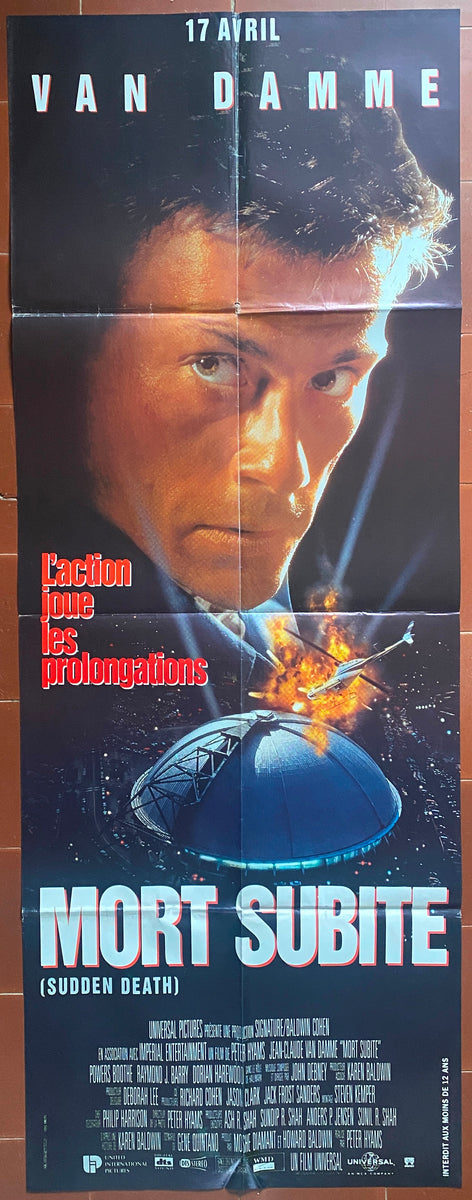 SUDDEN DEATH Poster Sudden Death JEAN-CLAUDE VAN DAMME Peter Hyams 60x ...