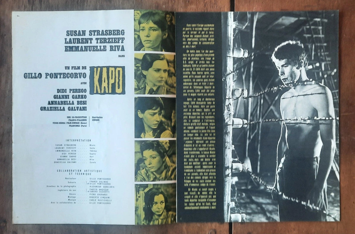 Dossier de presse KAPO Gillo PONTECORVO Didi PEREGO Gianni PEREGO Shoa ...