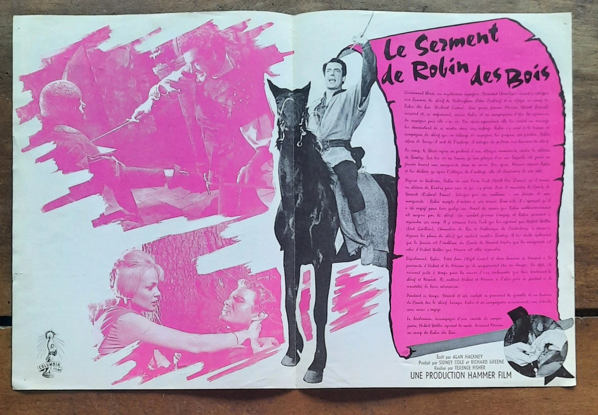Dossier de presse LE SERMENT DE ROBIN DES BOIS Richard GREENE Peter CU ...