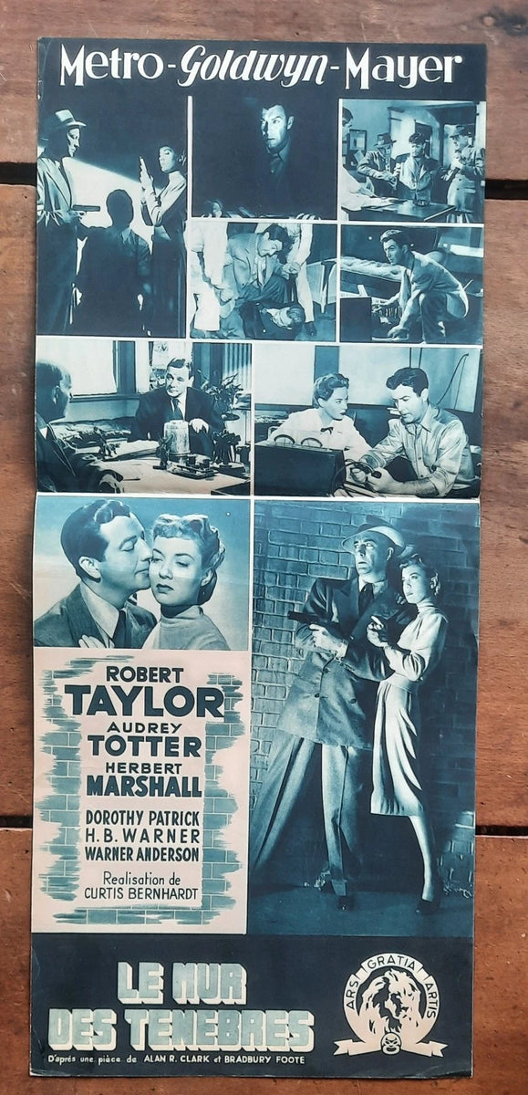 Dossier de presse LE MUR DES TENEBRES Robert TAYLOR Audrey TOTTER 1947 ...