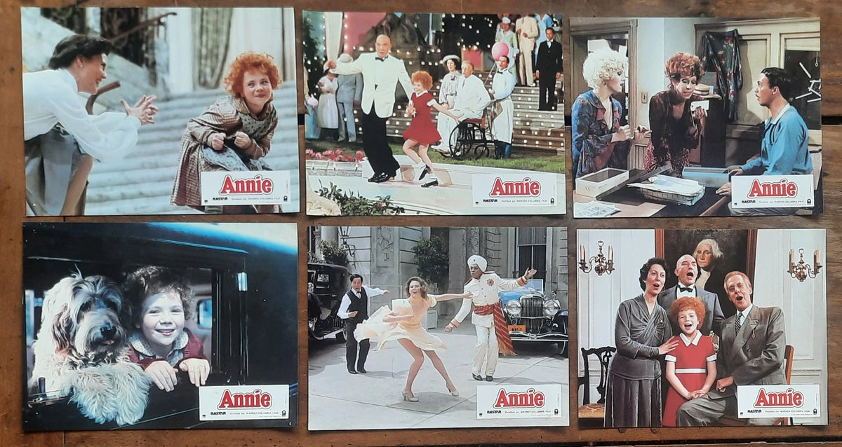 6 Original Photos ANNIE Aileen QUINN Albert FINNEY John HUSTON 1982 ...