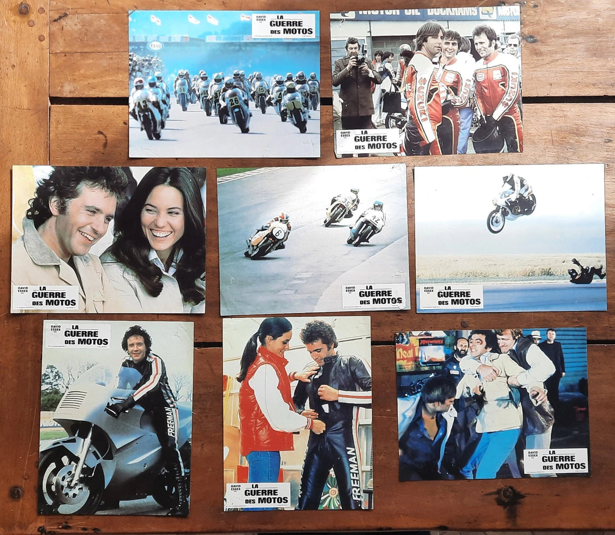 8 Original Photos THE WAR OF THE MOTORCYCLES David WICKES David ESSEX ...