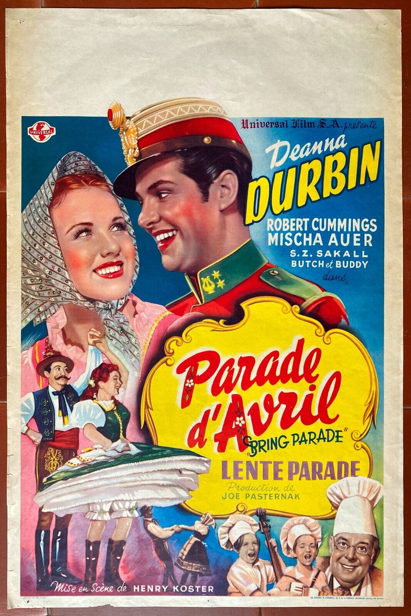Belgian Poster SONG OF APRIL Spring Parade DEANNA DURBIN Robert Cummin ...