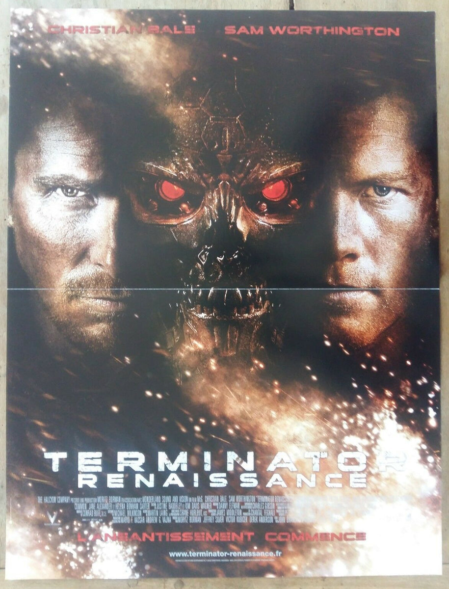 Poster TERMINATOR RENAISSANCE Christian BALE Sam WORTHINGTON 40x60cm ...
