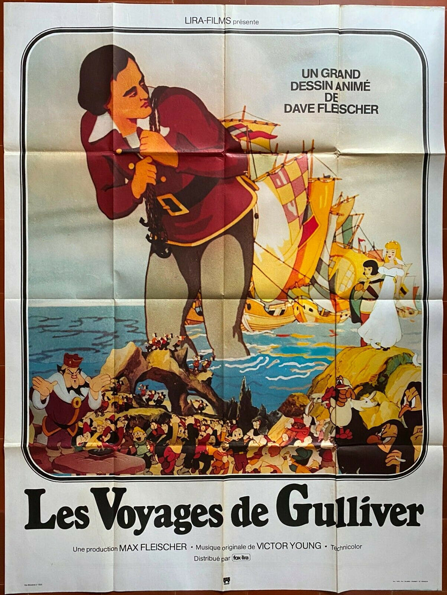 Poster LES VOYAGES DE GULLIVER Gulliver's Travels DAVE FLEISCHER 120x1 ...