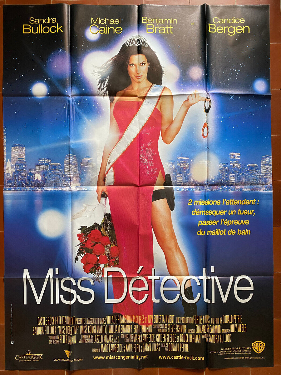 Affiche MISS DETECTIVE Donald PETRIE Sandra BULLOCK Michael CAINE 120x ...