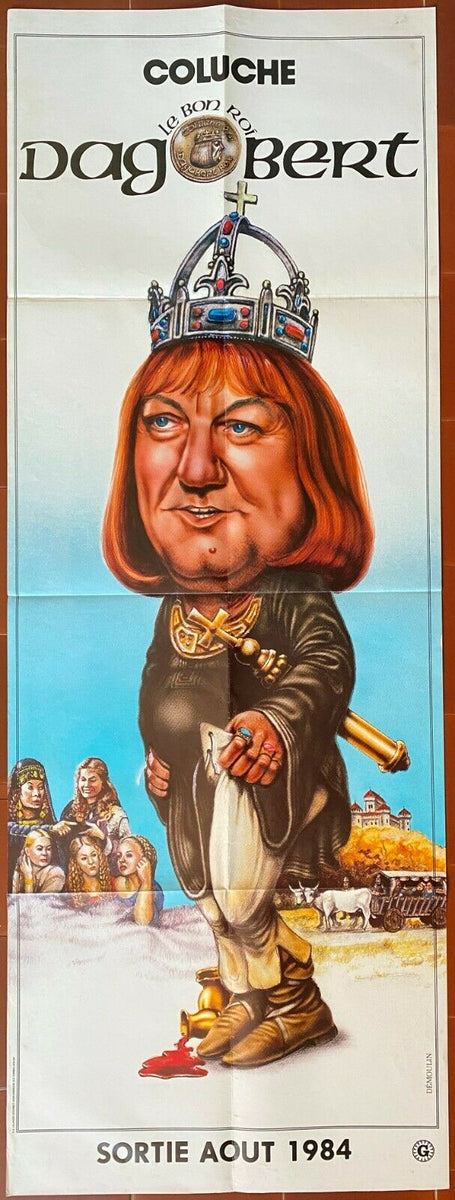 Poster THE GOOD KING DAGOBERT Dino Risi COLUCHE Serrault UGO TOGNAZZI ...