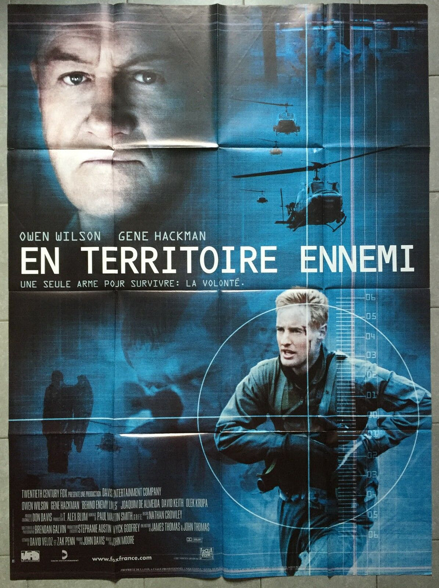 Poster IN ENEMY TERRITORY Behing enemy lines GENE HACKMAN 120x160cm ...