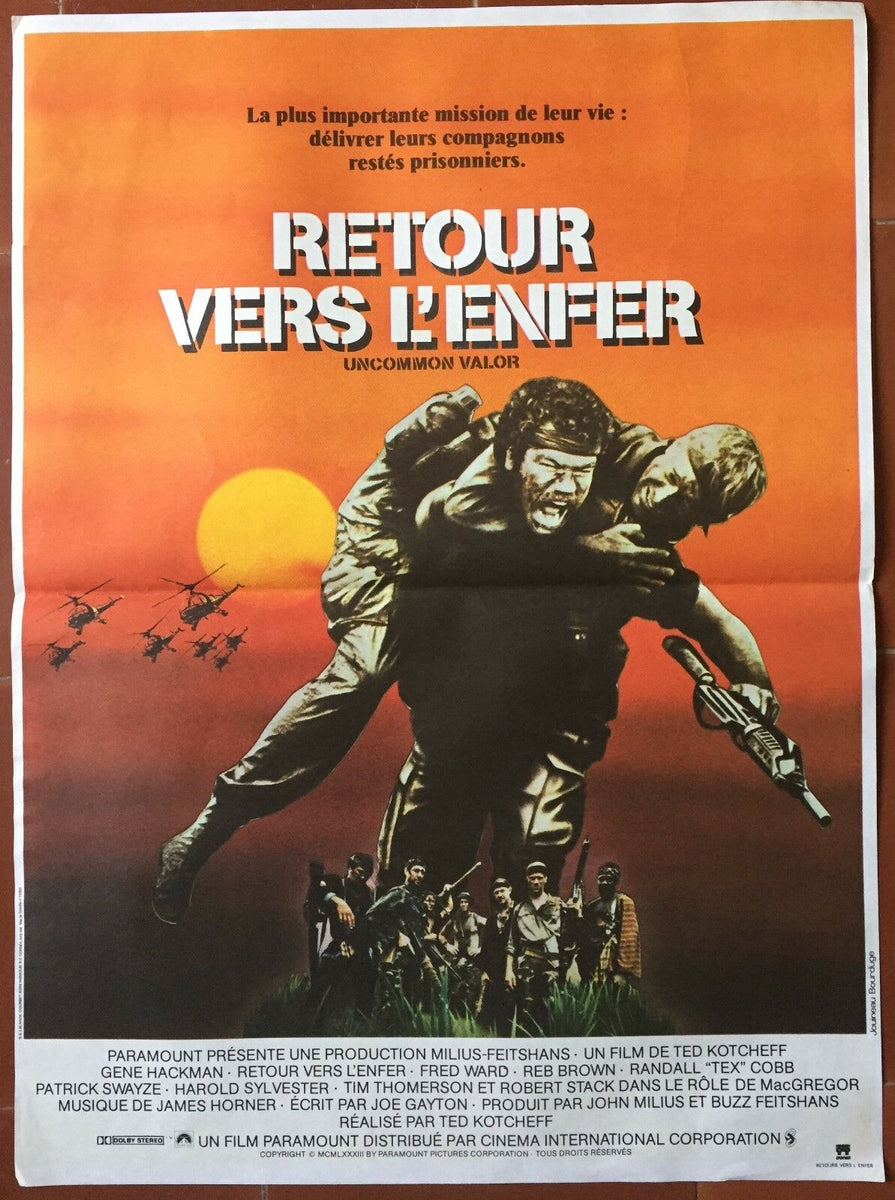 Poster RETURN TO HELL Uncommon Valor GENE HACKMAN Patrick Swayze 40x60 ...