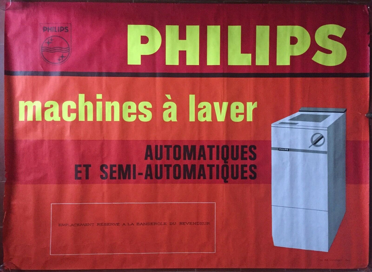 PHILIPS WASHING MACHINE poster 115x160cm 60s – CINEAD